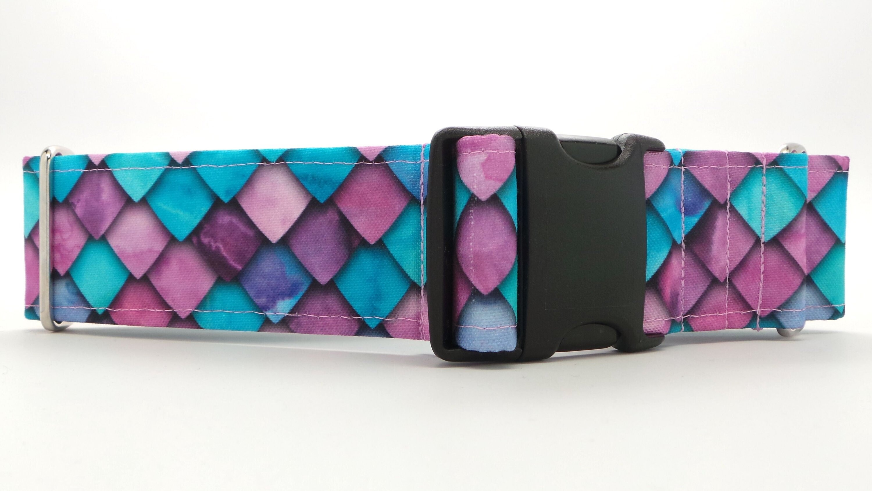 Roof Iris Dragon Scales CANVAS Dog Collar martingale Buckle - Etsy