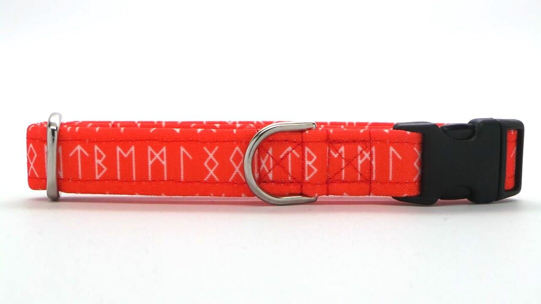 Red Runes CANVAS Dog Collar (martingale, Buckle or Tag) - Etsy