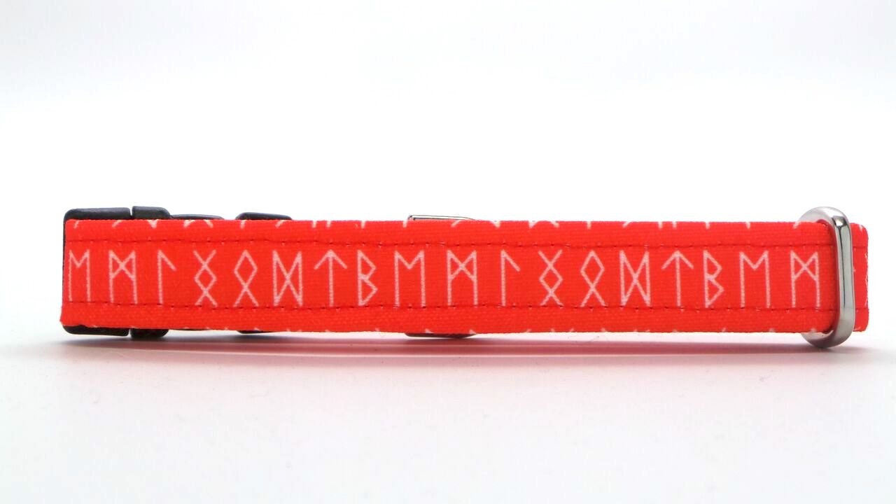 Red Runes CANVAS Dog Collar Martingale Buckle or Tag | Etsy