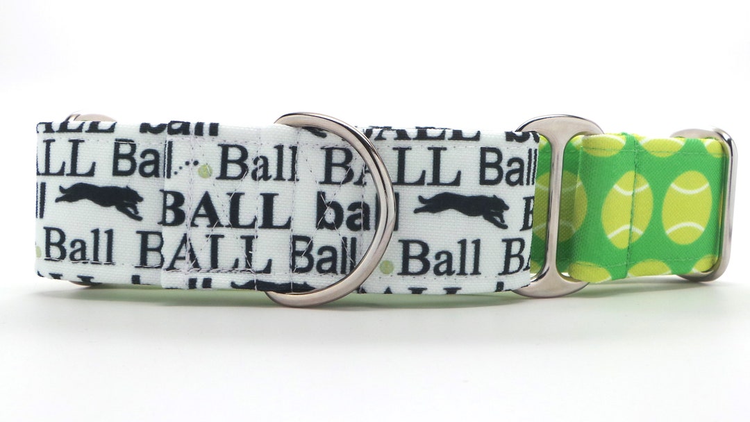 Ball, Ball, Tennis Ball CANVAS Pet Collar (martingale, Buckle, or Tag ...