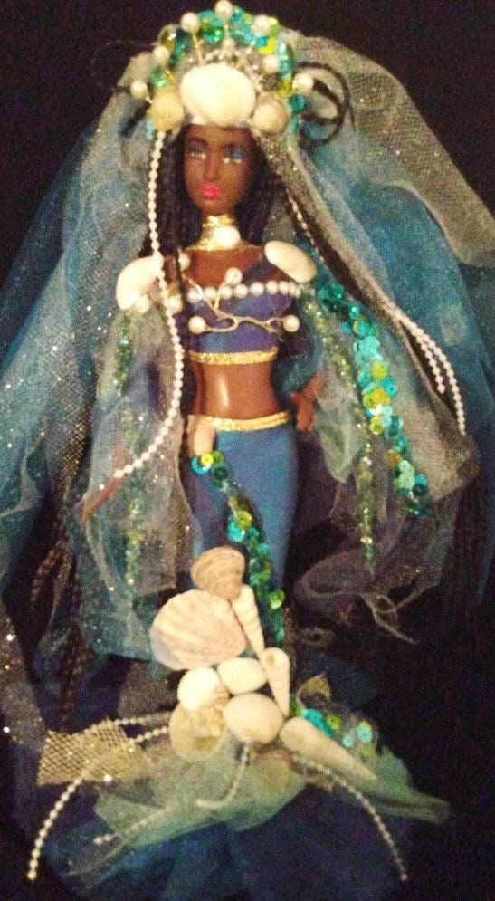Yemoja Yoruba Orisha Goddess Yemaja Ooak Aa Barbie Doll Yemaya Br