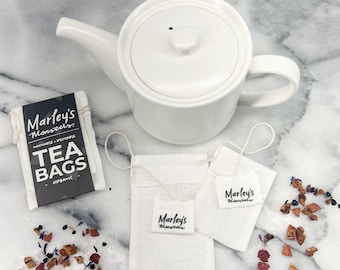 Reusable Tea Bags | Unbleached Organic Cotton - Etsy