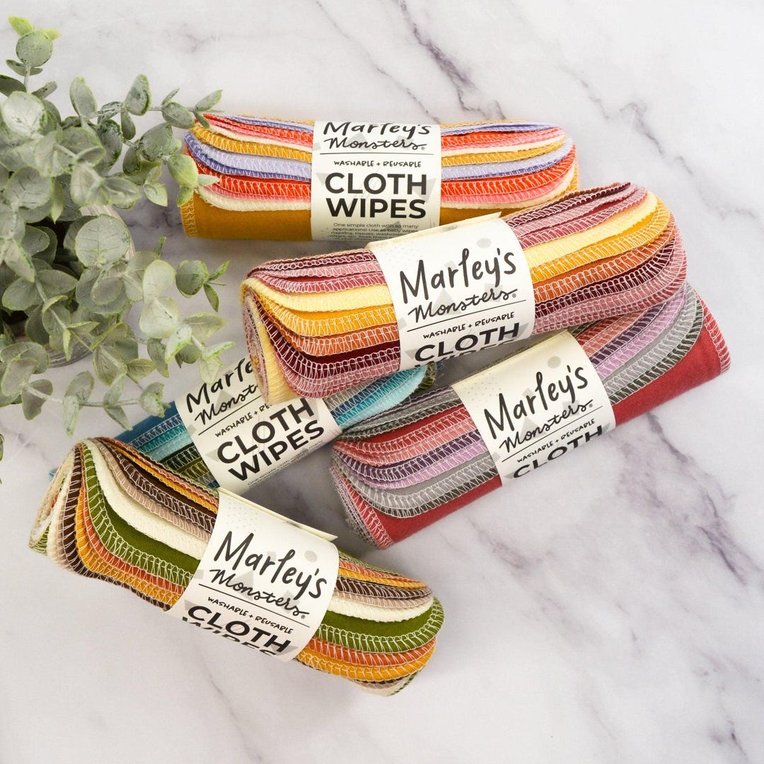 Cloth Wipes: Specialty Color Mixes - Super Soft Cotton Flannel Reusable ...