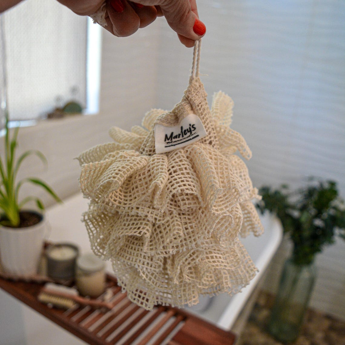 Soap Saver Pouf: Organic Cotton - Plastic Free Shower Pouf With Inner ...