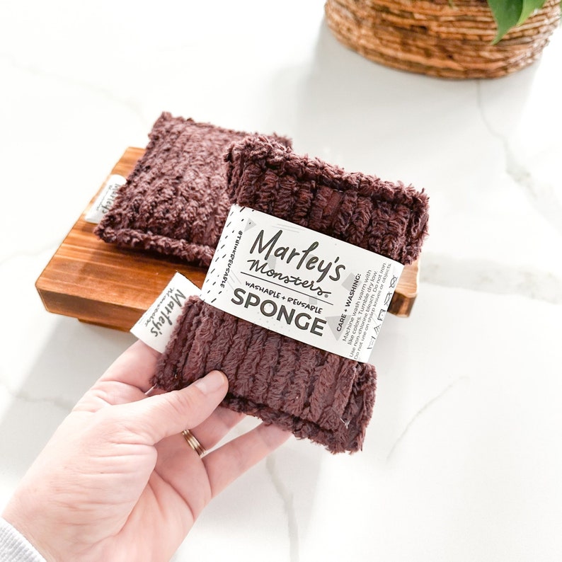 Chenille Washable Sponge: Reusable Zero Waste Home - Etsy