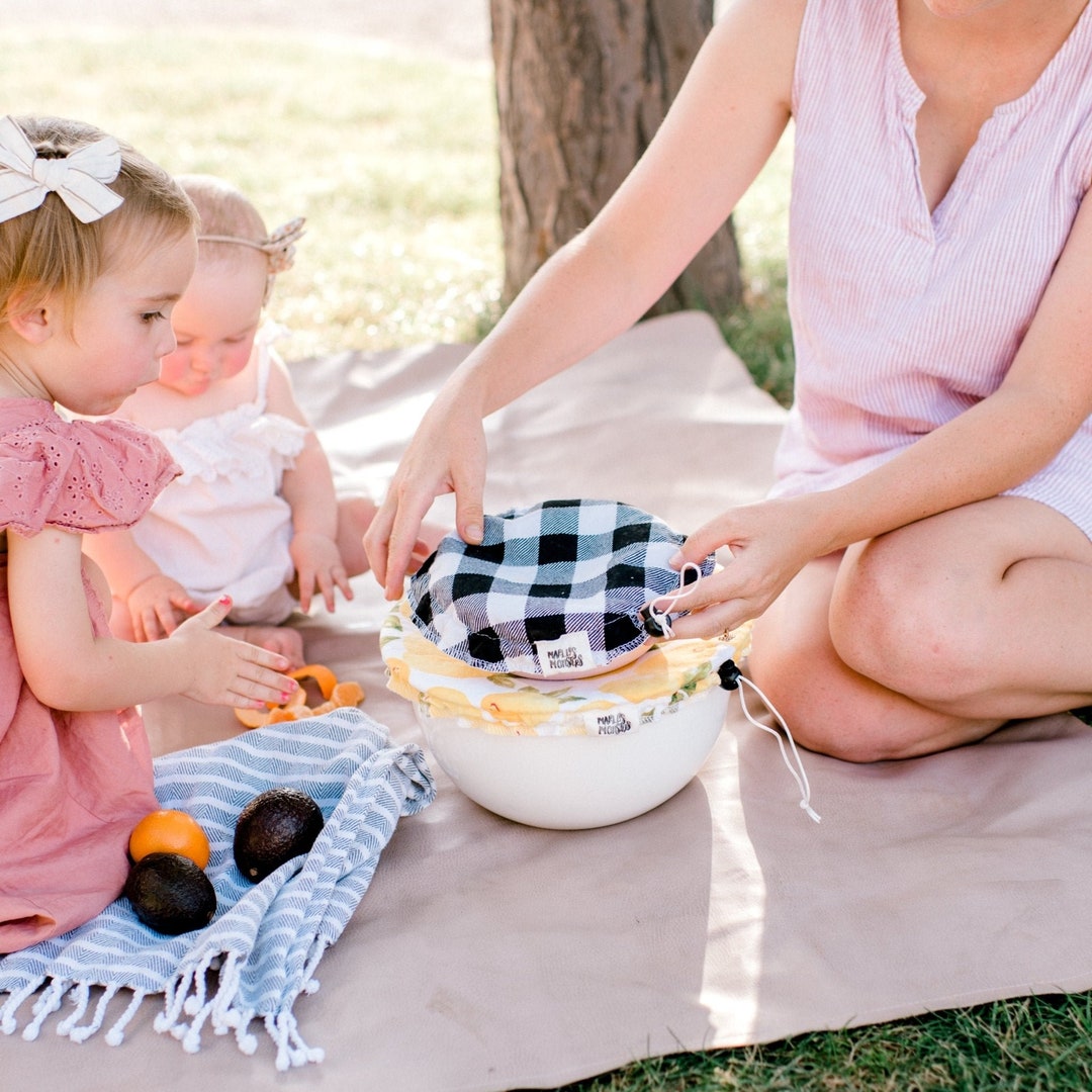Bowl Cover Bundle: Small, Medium & Large - Reusable Covers With Toggles ...