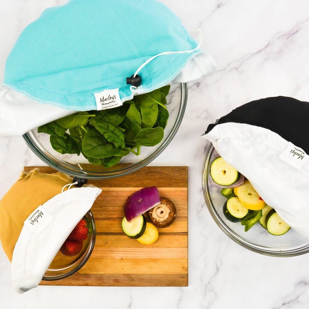 Linen Bowl Cover Bundle: Mixed Colors - Set of 3 in Small, Medium and ...