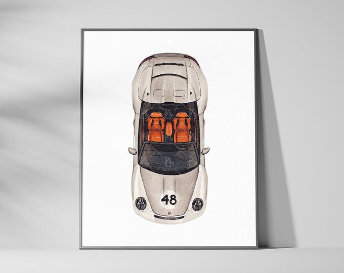 911 Speedster - Classic Car Print - Custom Car Art - Automotive Decor ...