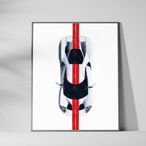 Ford GT - Race Car Print - Automotive Decor - Etsy