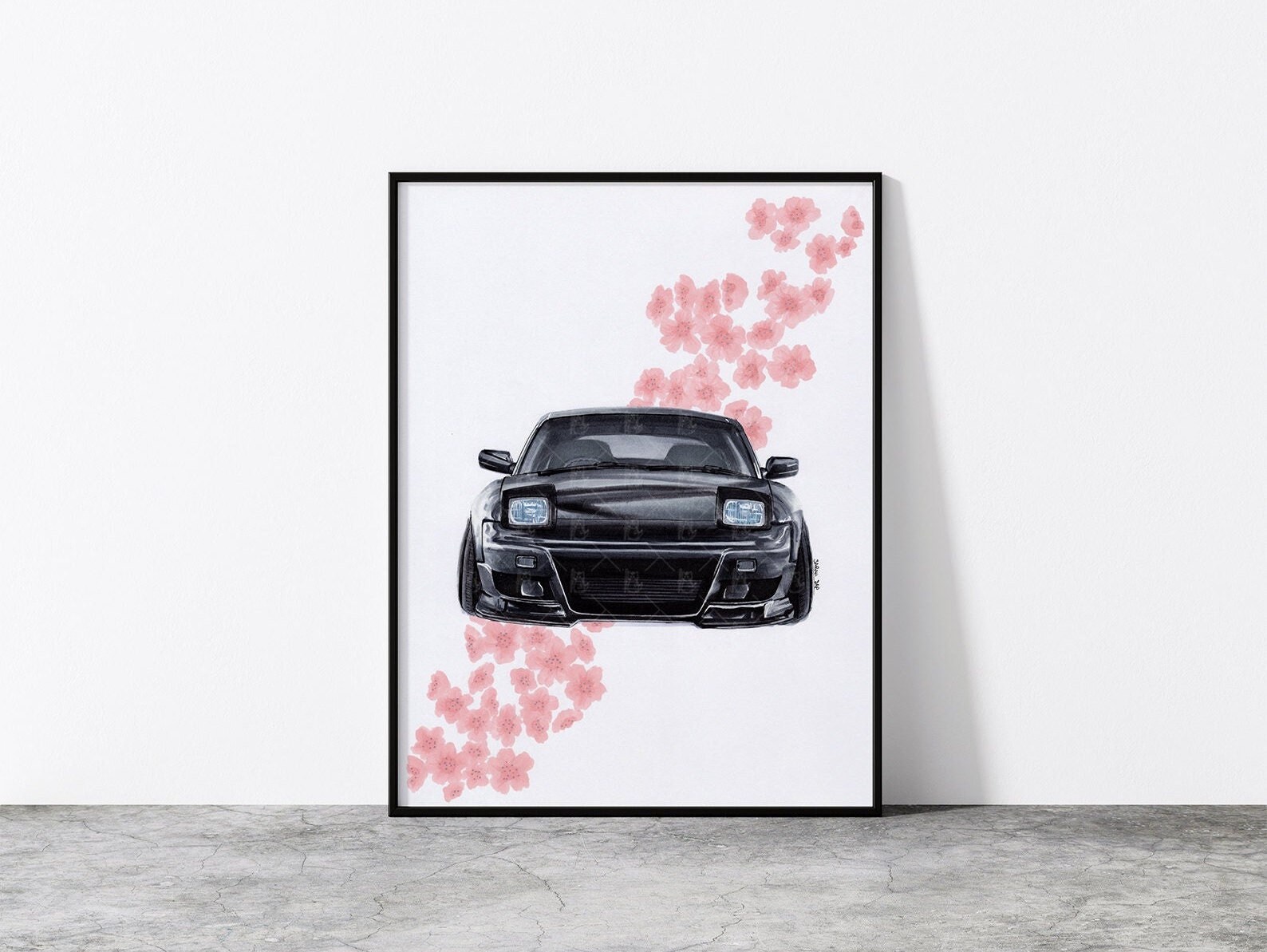 180SX JDM Car Print Race Car Automotive Decor - Etsy