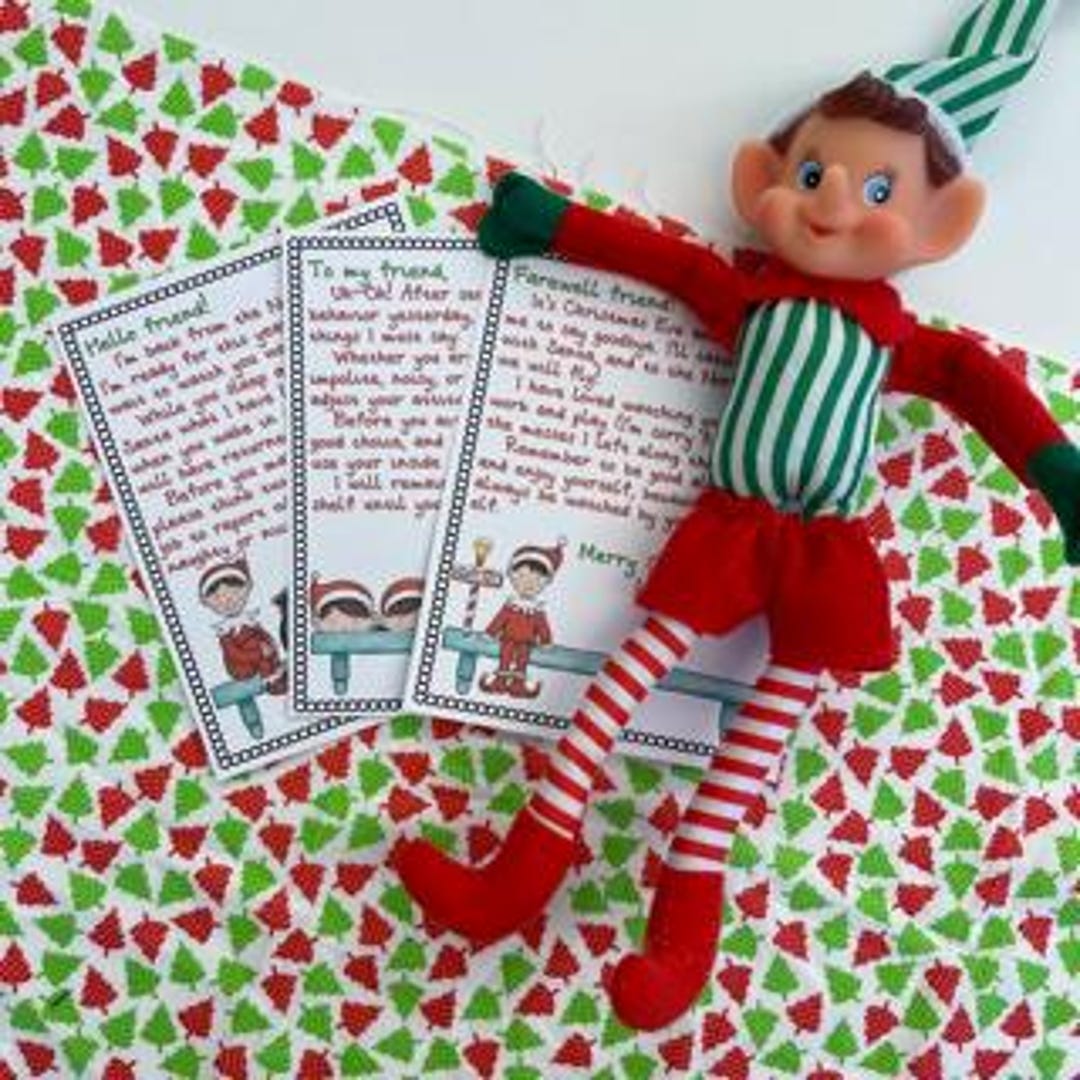 Elf Goodbye Letter Printable Template - Etsy