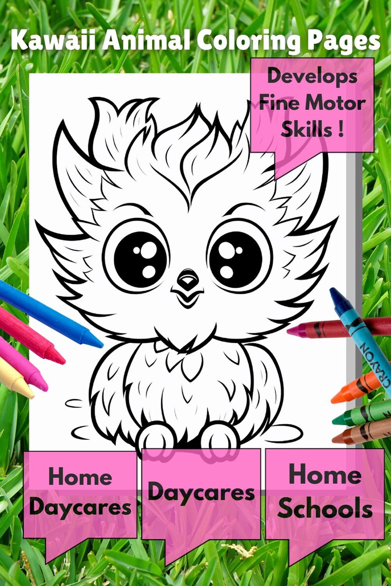 Cute Kawaii Printable Adult Coloring Pages for Mindfulness Coloring ...