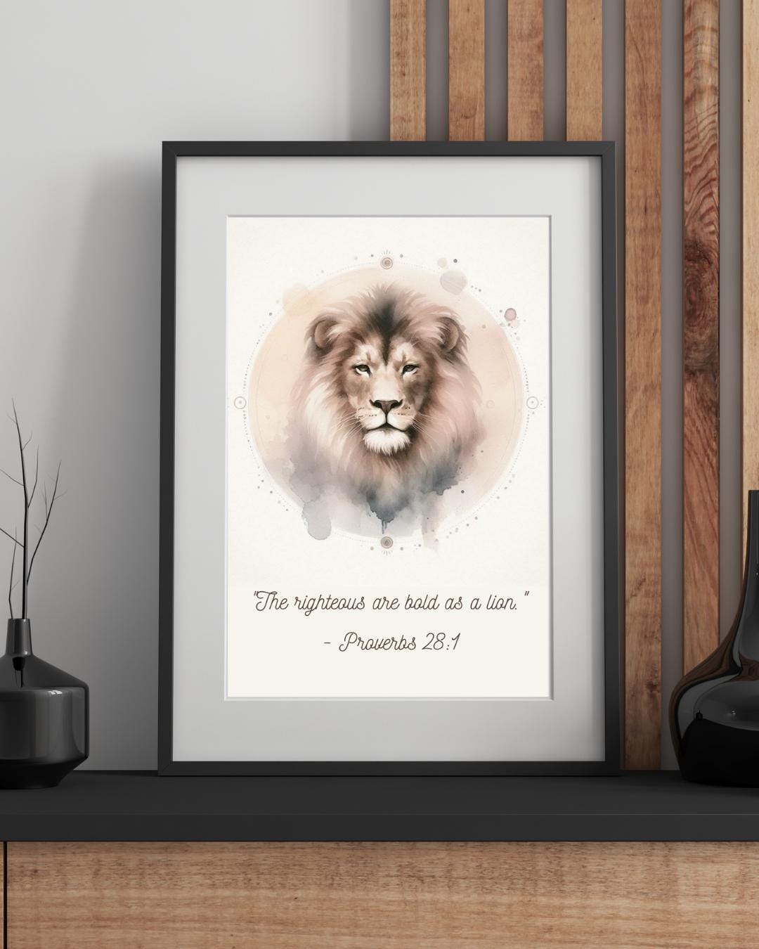 Watercolor Animal Bible Verse Wall Art Set Christian Nature Print ...