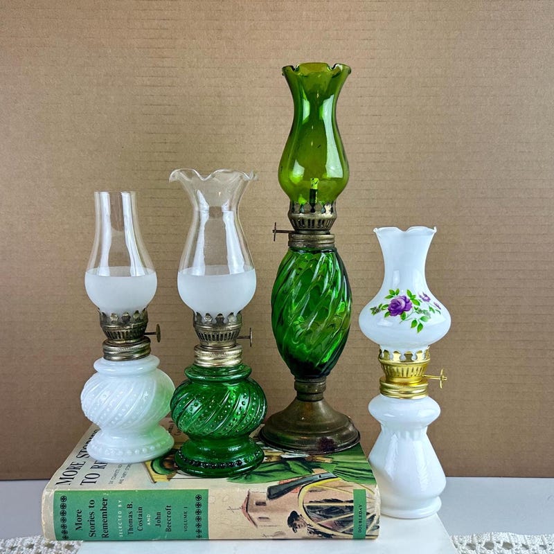 Small Electric Glass Lamp - Etsy