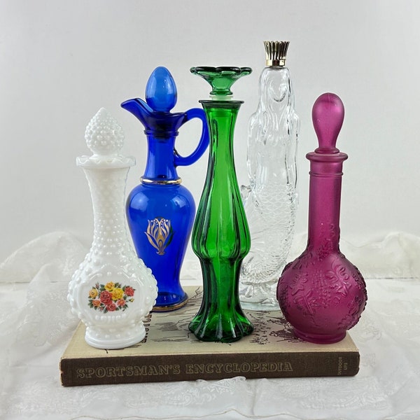 Colored Glass Bottles (You'll Love) - Etsy