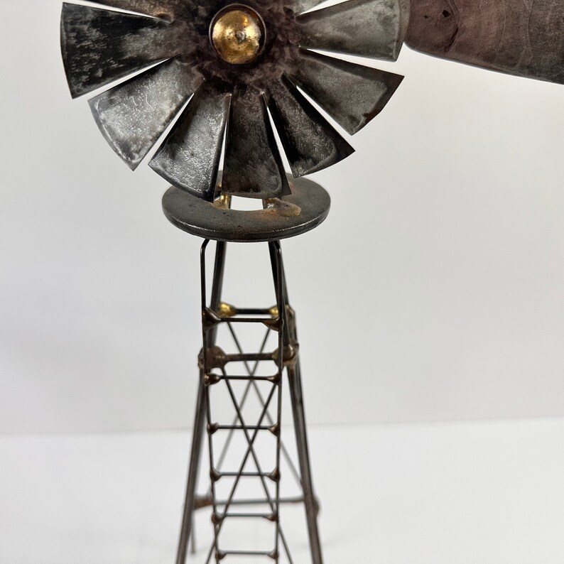 Windmill Farmhouse Decor, Small Handmade Windmill, Rustic Metal Art - Etsy