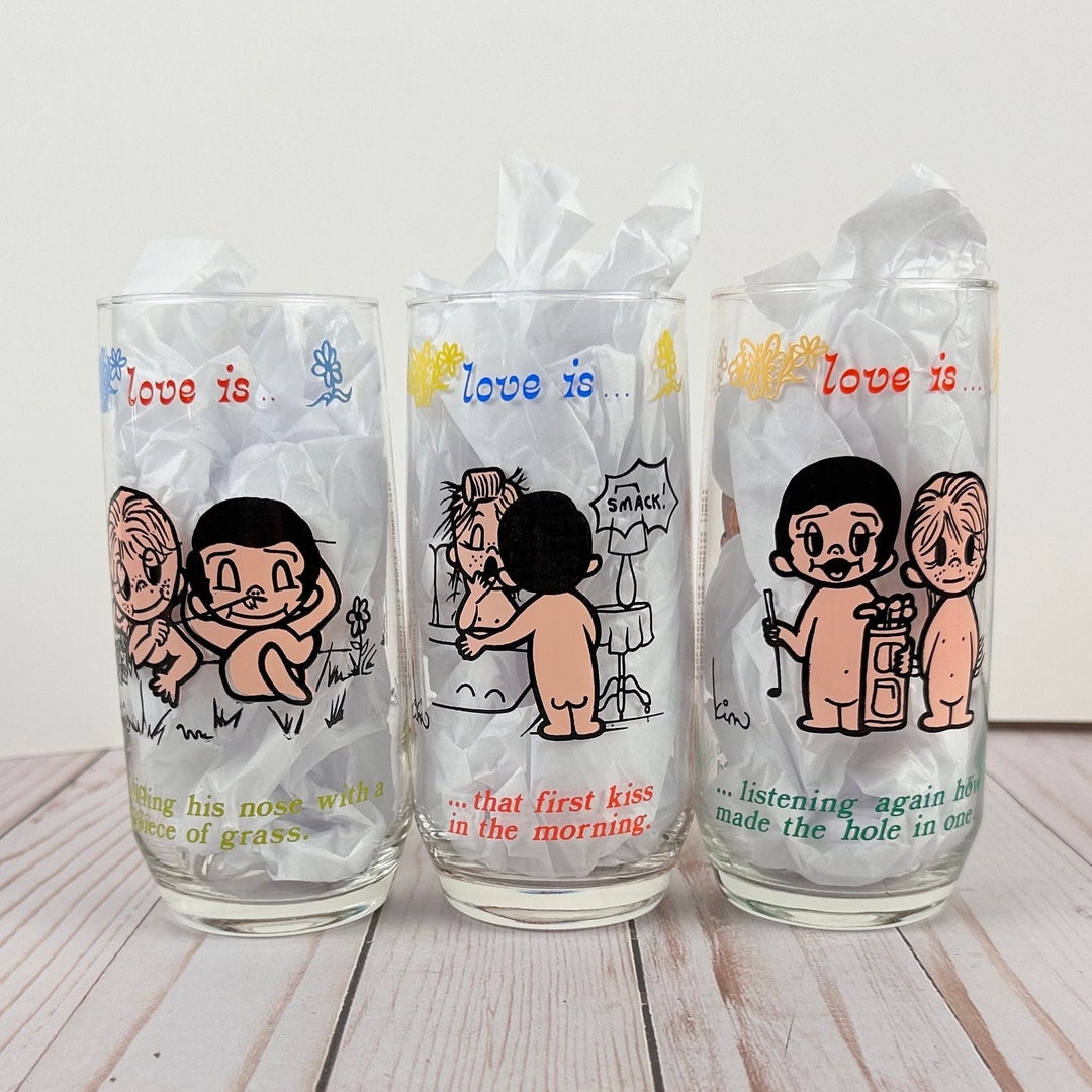 Love Ischoice of Drinking Glass, Cute Gift for Spouse, Vintage ...