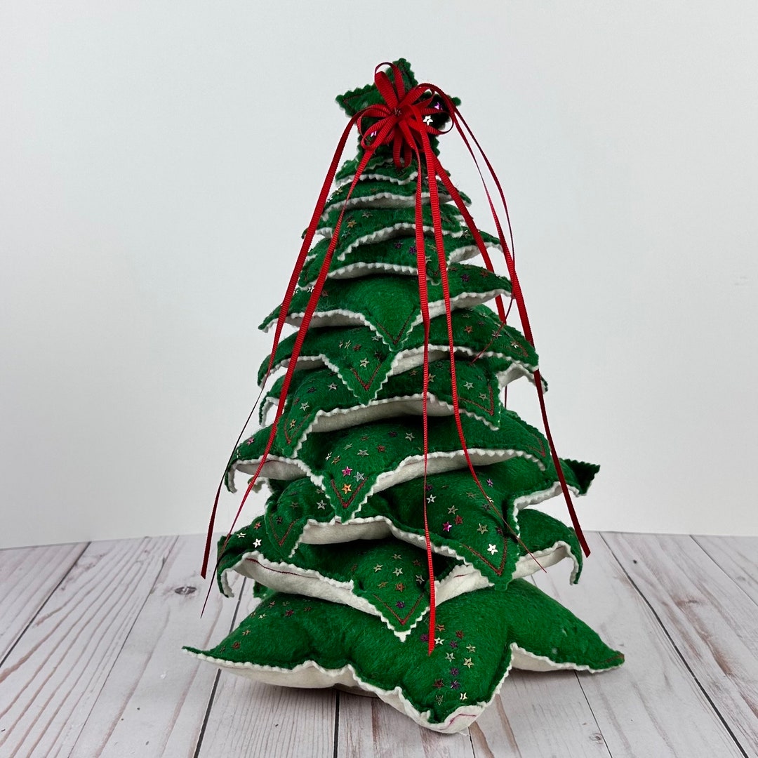 Vintage Fabric Christmas Tree, Kitschy Holiday Decor - Etsy