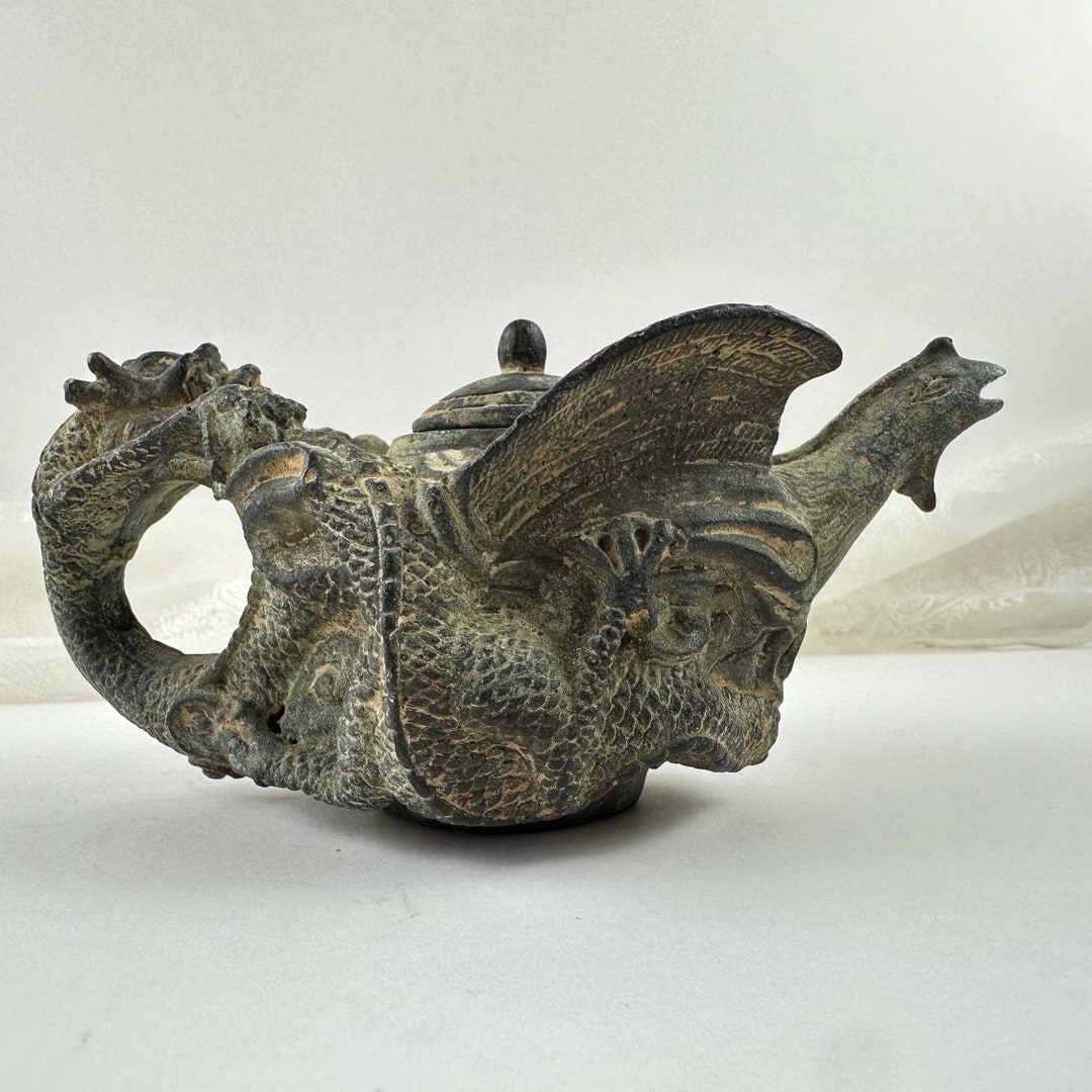 Vintage Mythical Dragon Chinese Censor, Cast Bronze Incense Burner, Sea ...