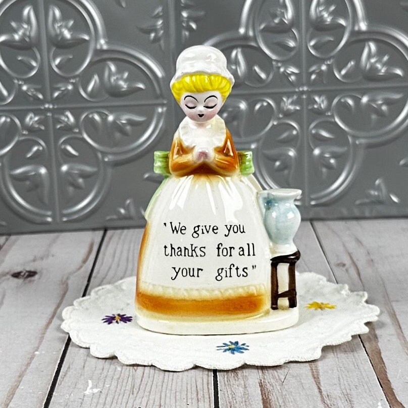 Vintage Napkin Holder Praying Lady Kitschy Kitchen Decor - Etsy
