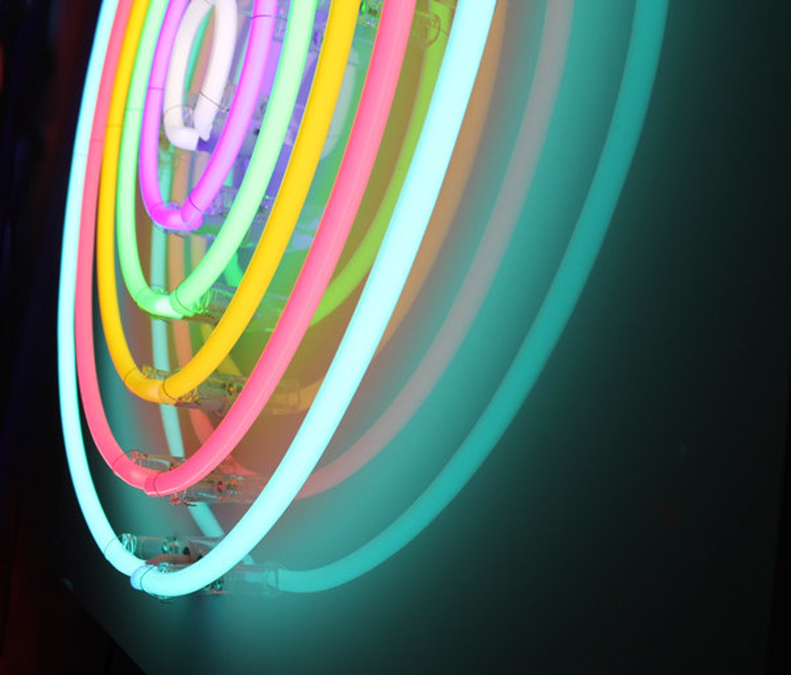 Neon Art Sign soft Target Number 1 - Etsy