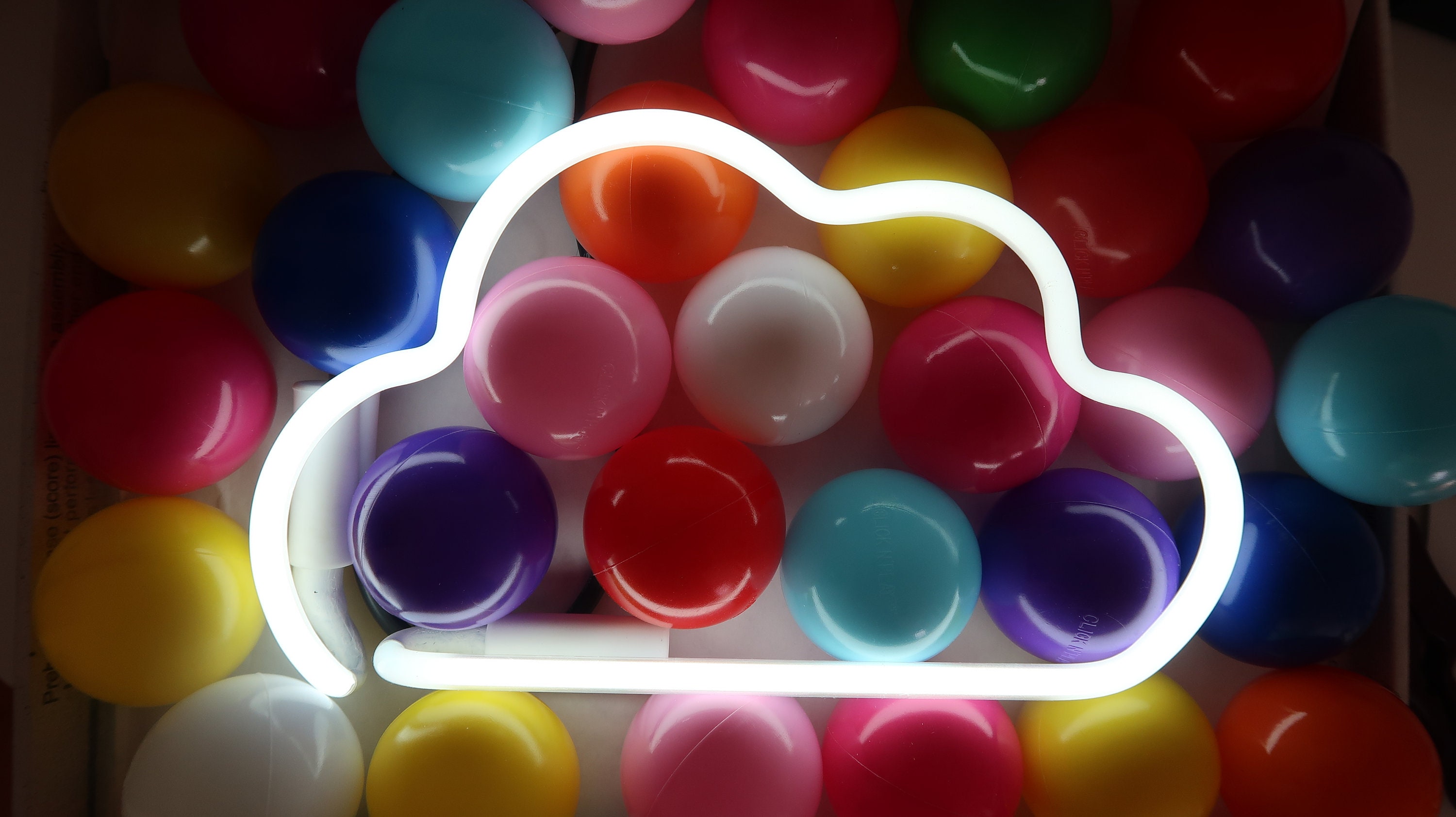 White Neon Cloud - Etsy