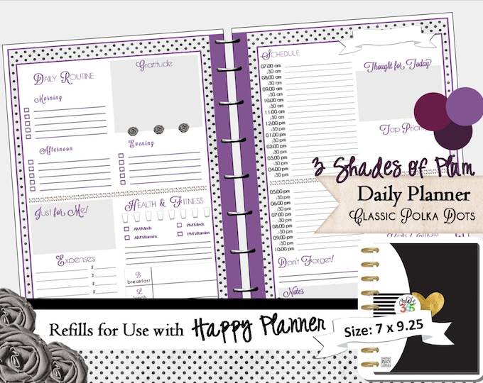 HAPPY PLANNER Printable Refills Daily Calendar Planner PDF - Etsy