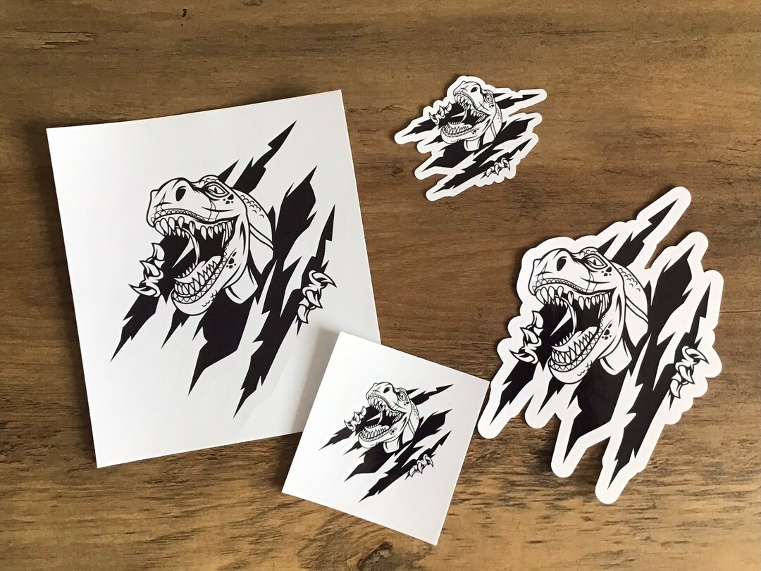 Dinosaur Raptor T-rex Craft Scrap Book Decor Stickers - Etsy