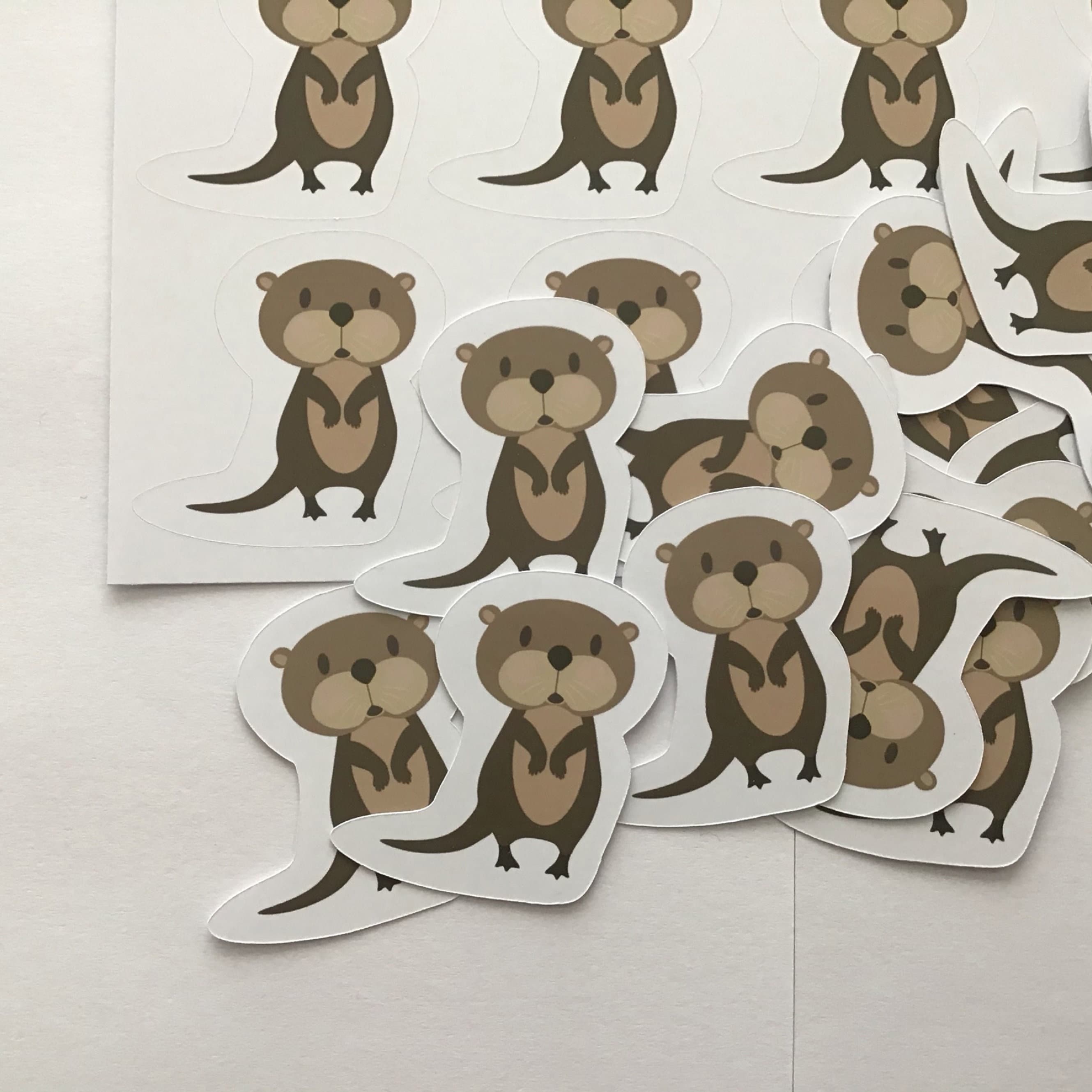 Otter Stickers Craft Planner Children Card Making Scrap Booking - Etsy