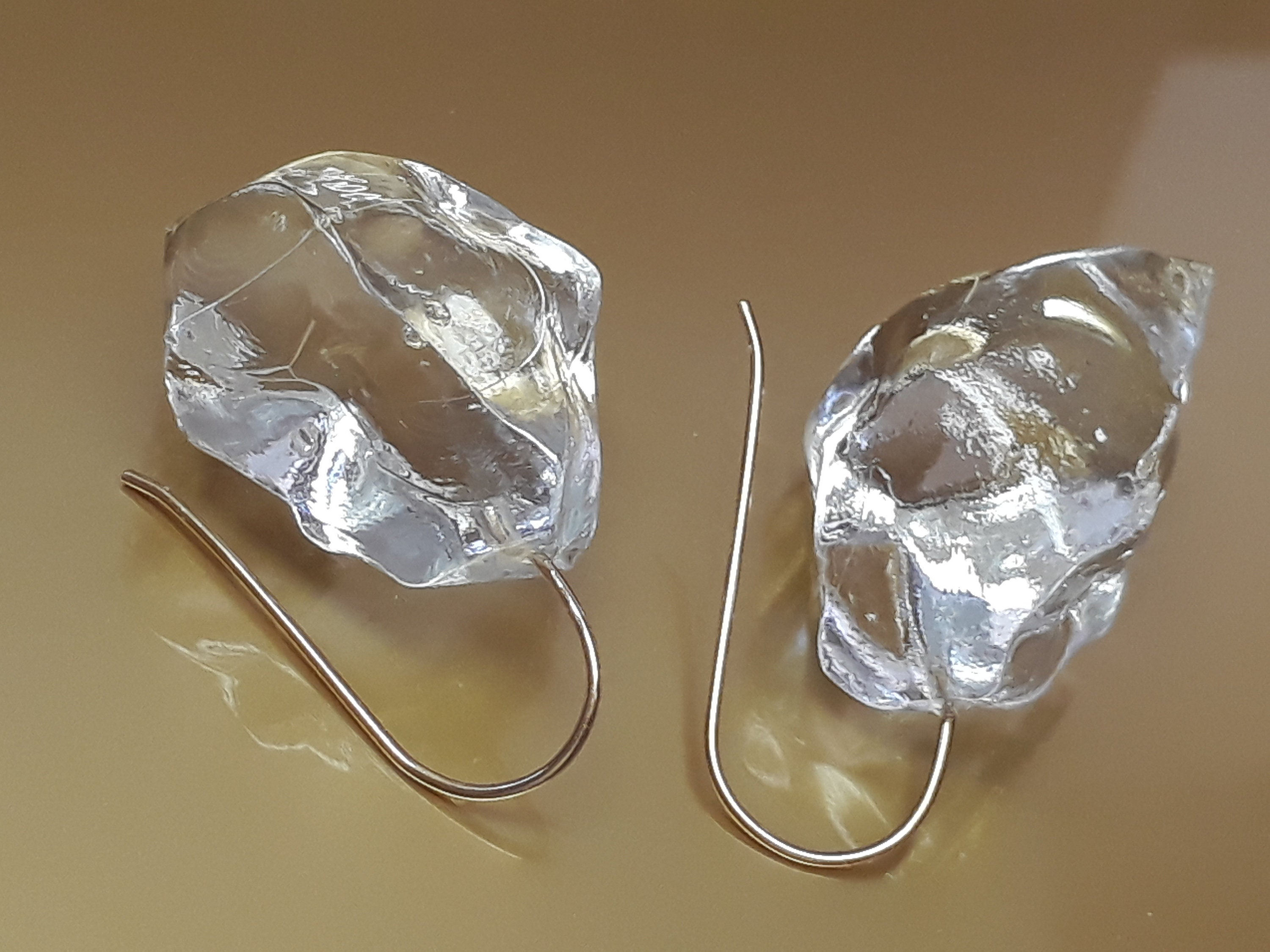 Chunky earring Clear lucite earring Ice cube earring | Etsy