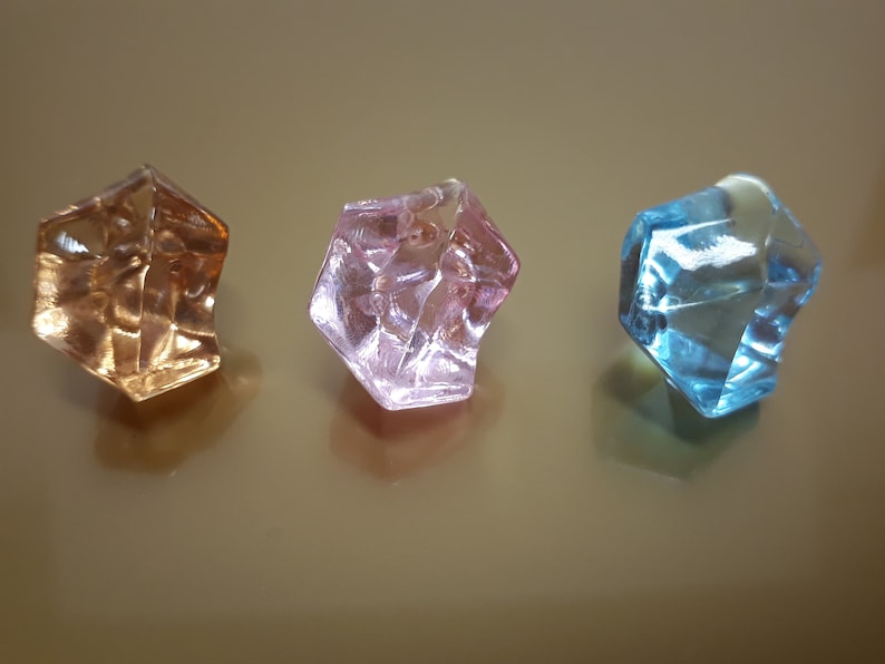 Pink Ice rock earrings Clear lucite earrings Pink studs | Etsy