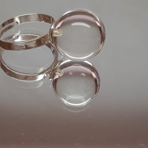 Clear Lucite Ring Ball, Sphere Ring, Acrylic Ring, Crystal Ball Ring ...