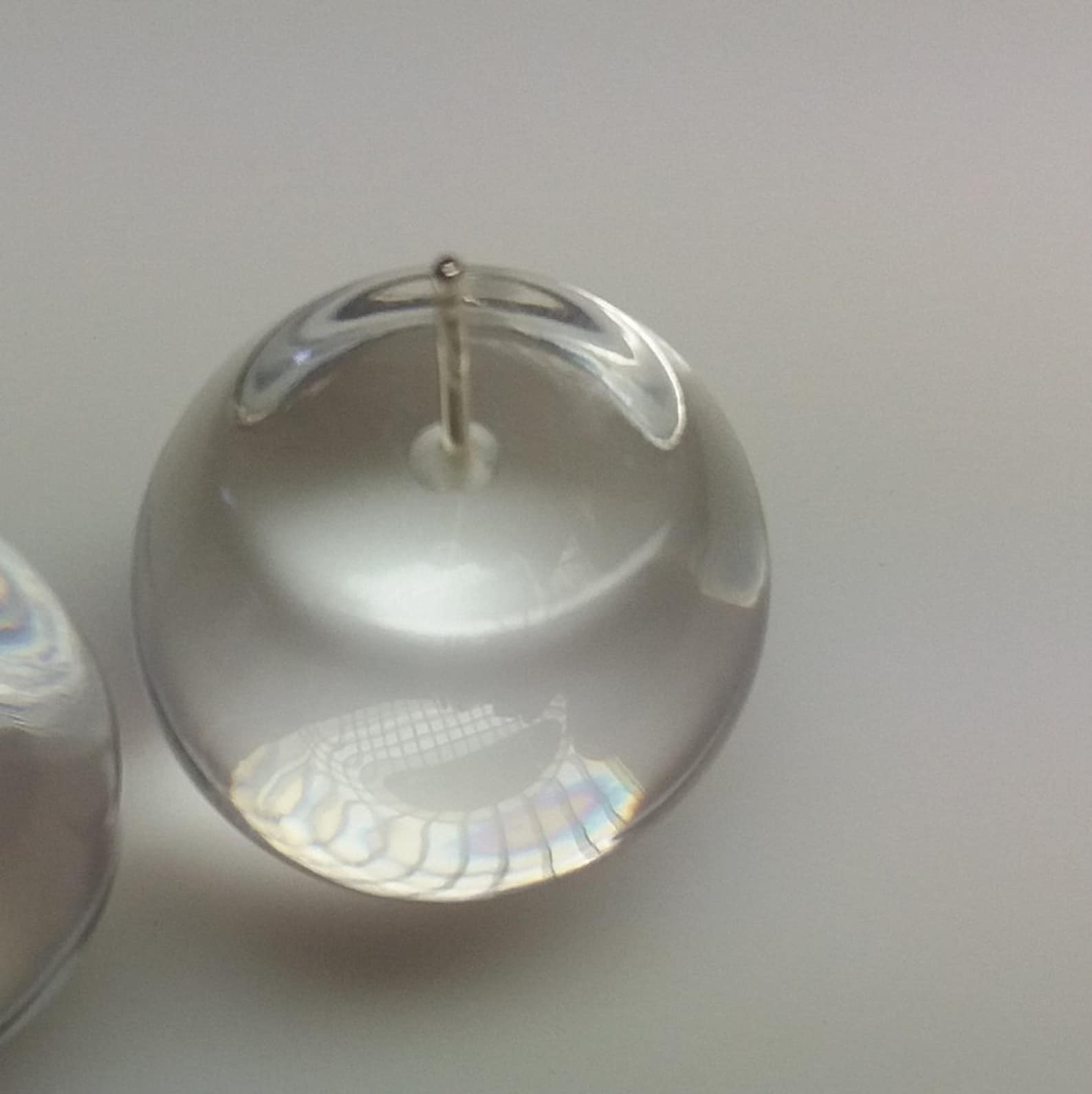 Big Earrings for Women Large Ball Earrings Big Clear Lucite - Etsy