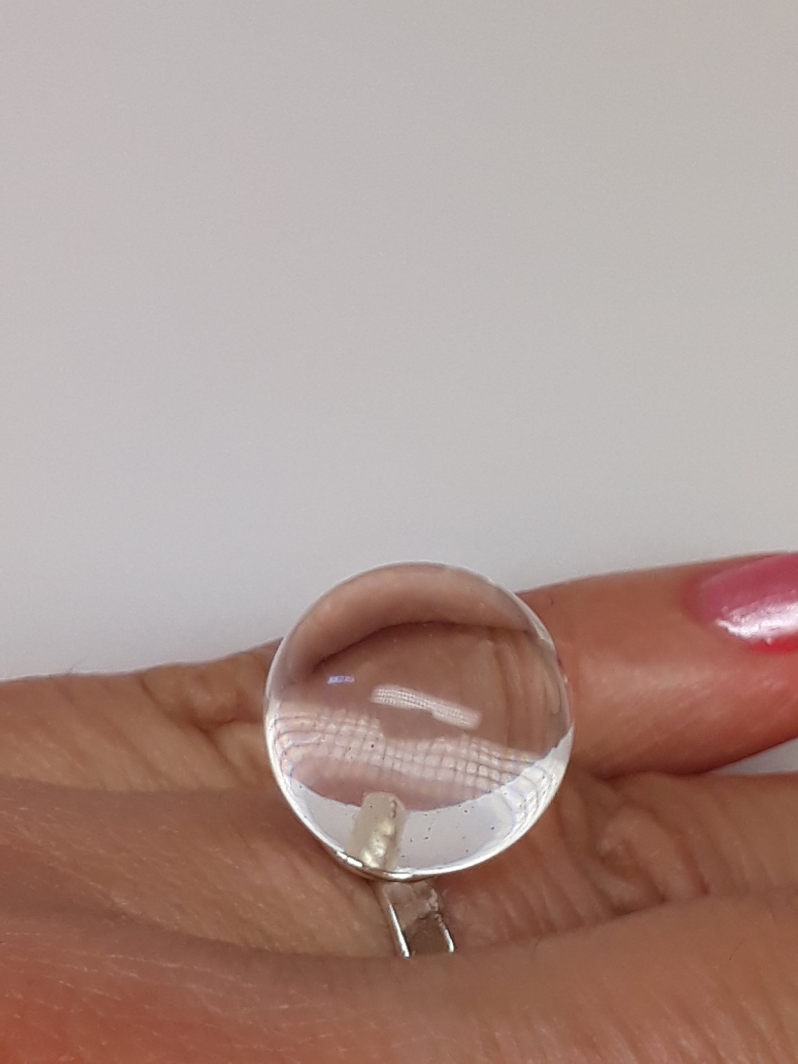 Clear lucite ring ball Sphere ring Acrylic ring Crystal | Etsy