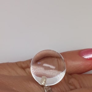 Clear Lucite Ring Ball, Sphere Ring, Acrylic Ring, Crystal Ball Ring ...