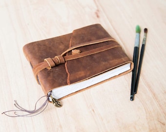 Leather sketchbook | Etsy
