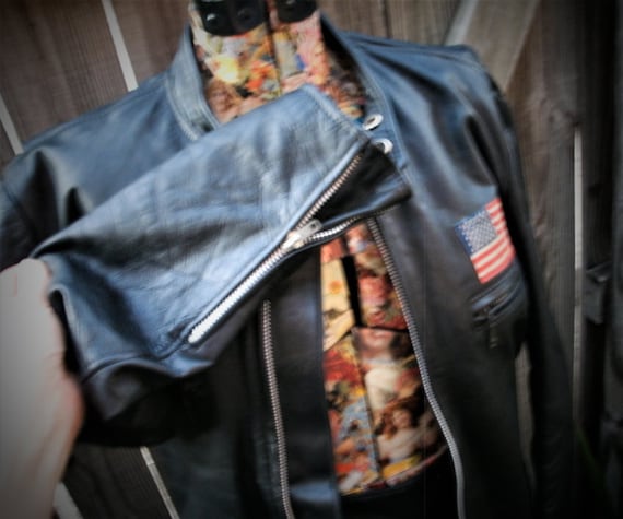 Vintage black motorcycle jacket - Gem Vintage black motorcycle jacket - Gem