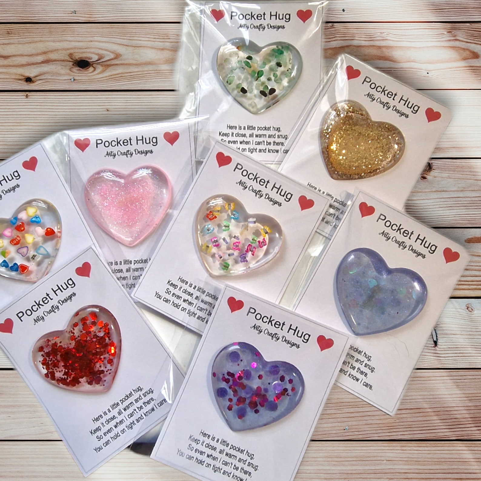 Resin, Pocket Hug, Teachers Gift, Friend Gift, I Care, Keepsake ...