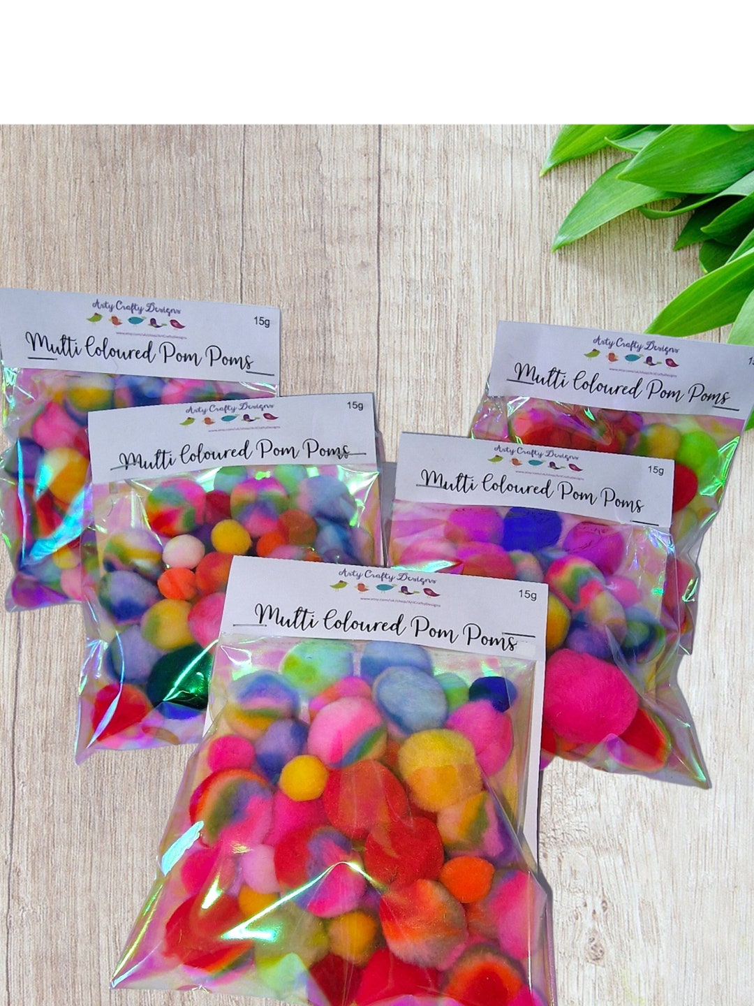 Mulit Coloured Pom Poms 15g Pages, Craft Room Clearance, Clear Out ...