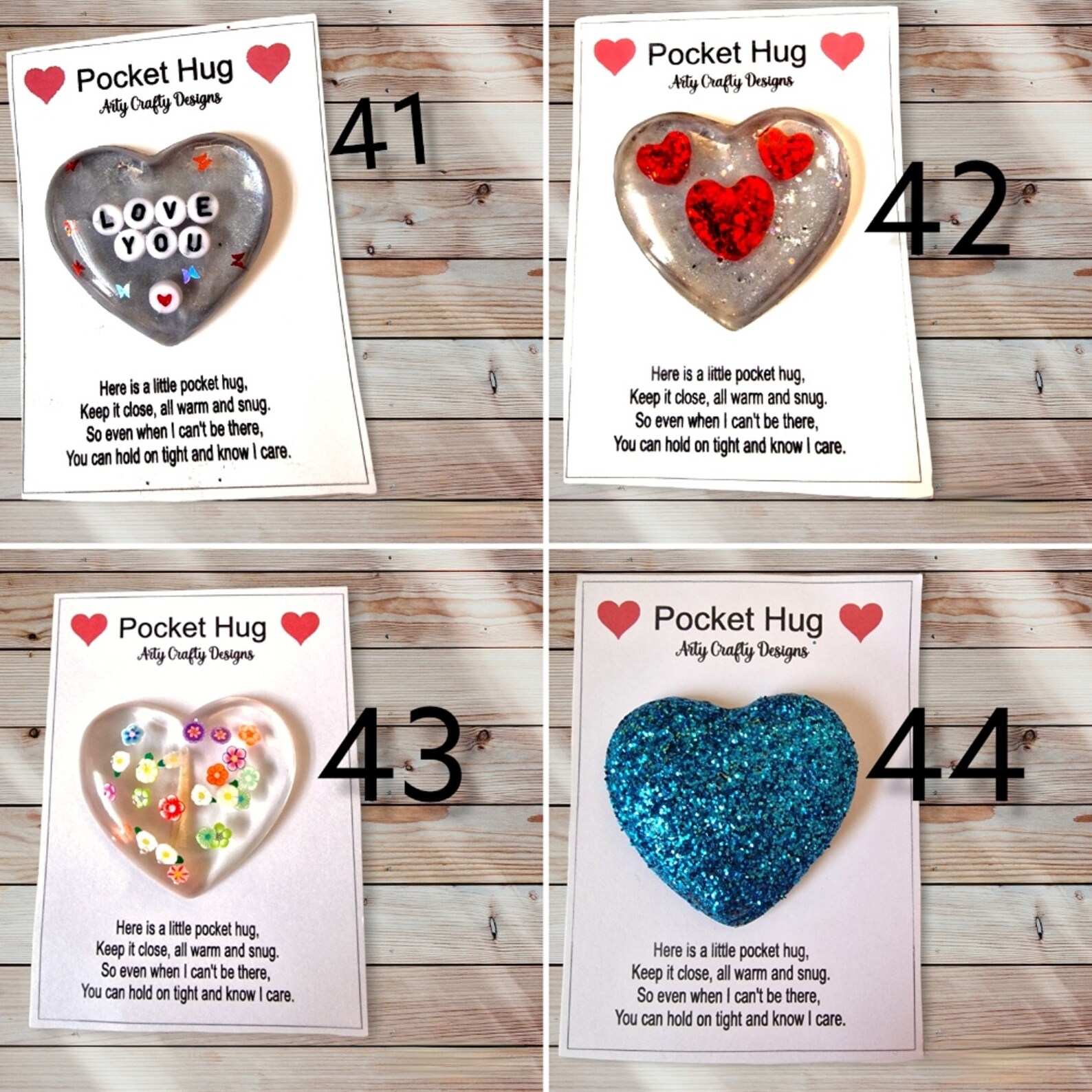 Resin Pocket Hug Teachers Gift Friend Gift I Care - Etsy UK