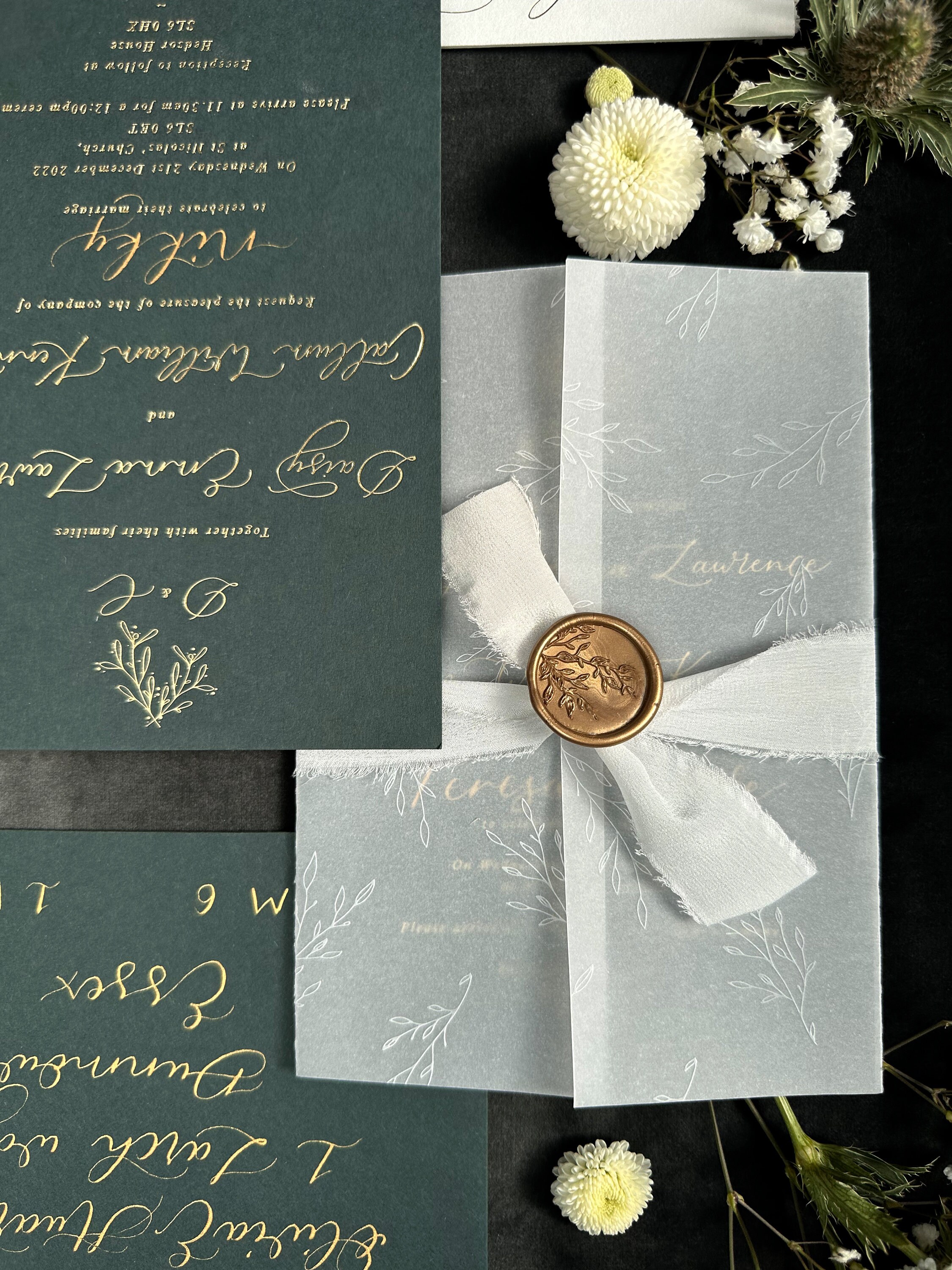 Vellum Wrap With or Without Ribbon | Add to Your Invitations | Vellum ...