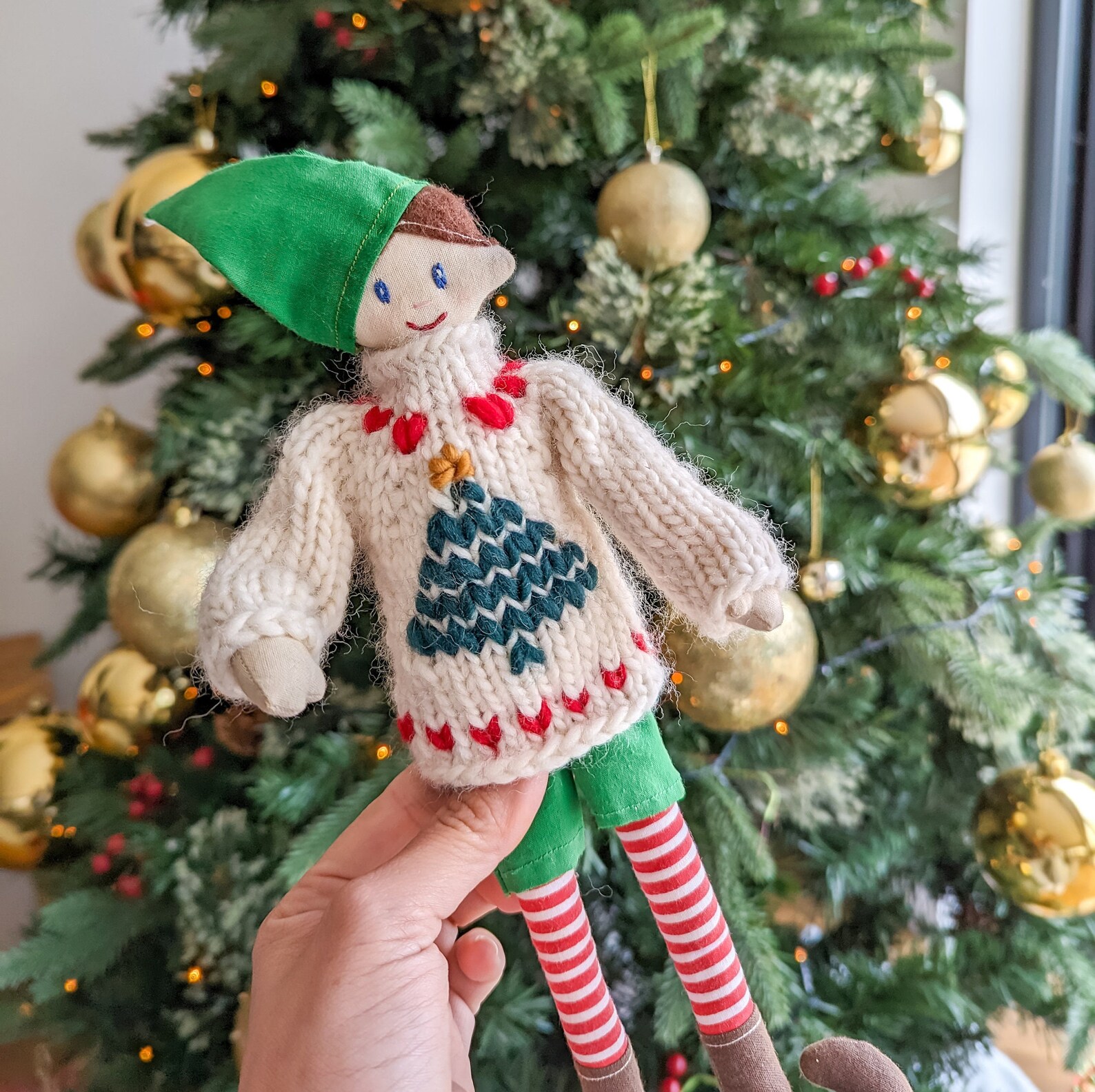 Mini Elf Christmas Jumper ( Knitting Pattern) - Etsy