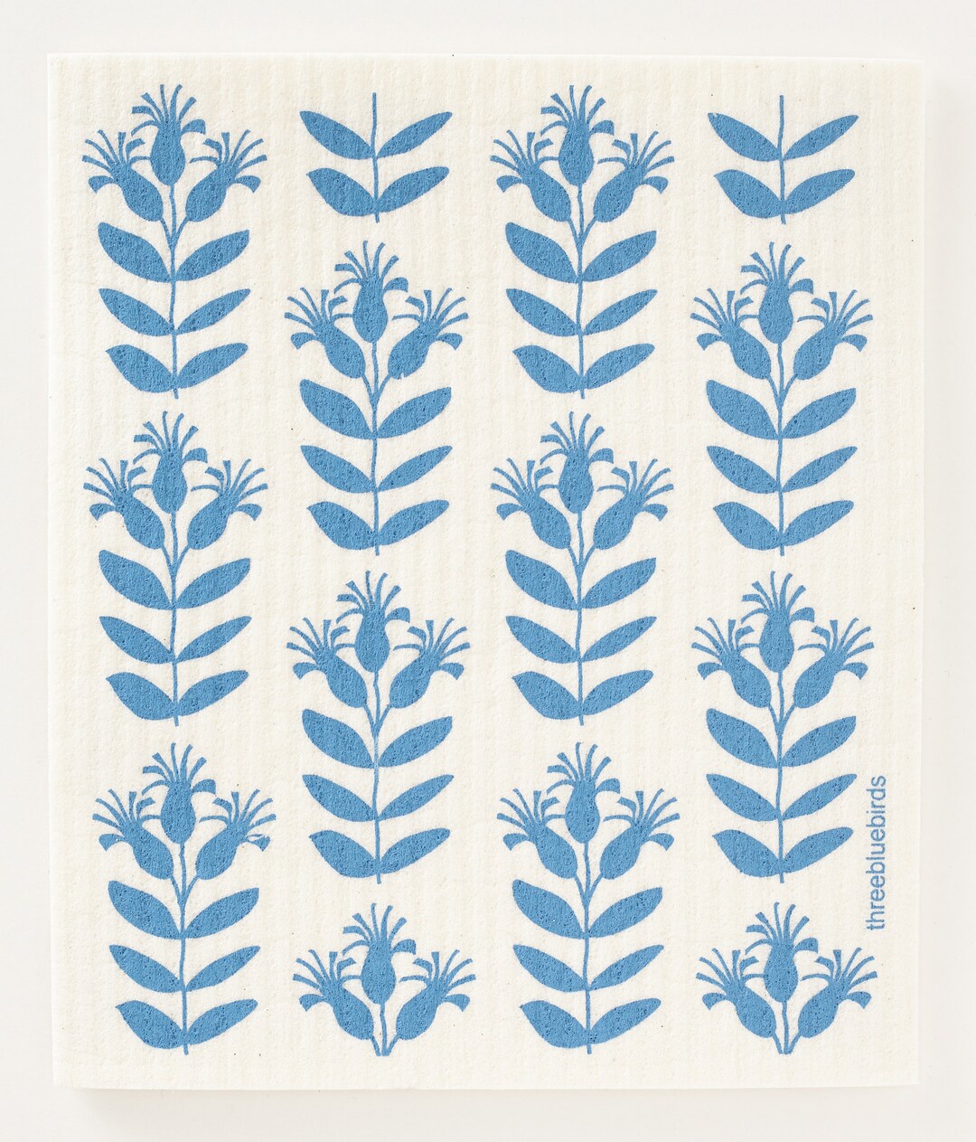 Blue Buds Swedish Dishcloth (by Three Bluebirds) - Etsy