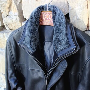 Vintage Black Leather Jacket Mens Genuine Calfskin Leather - Etsy