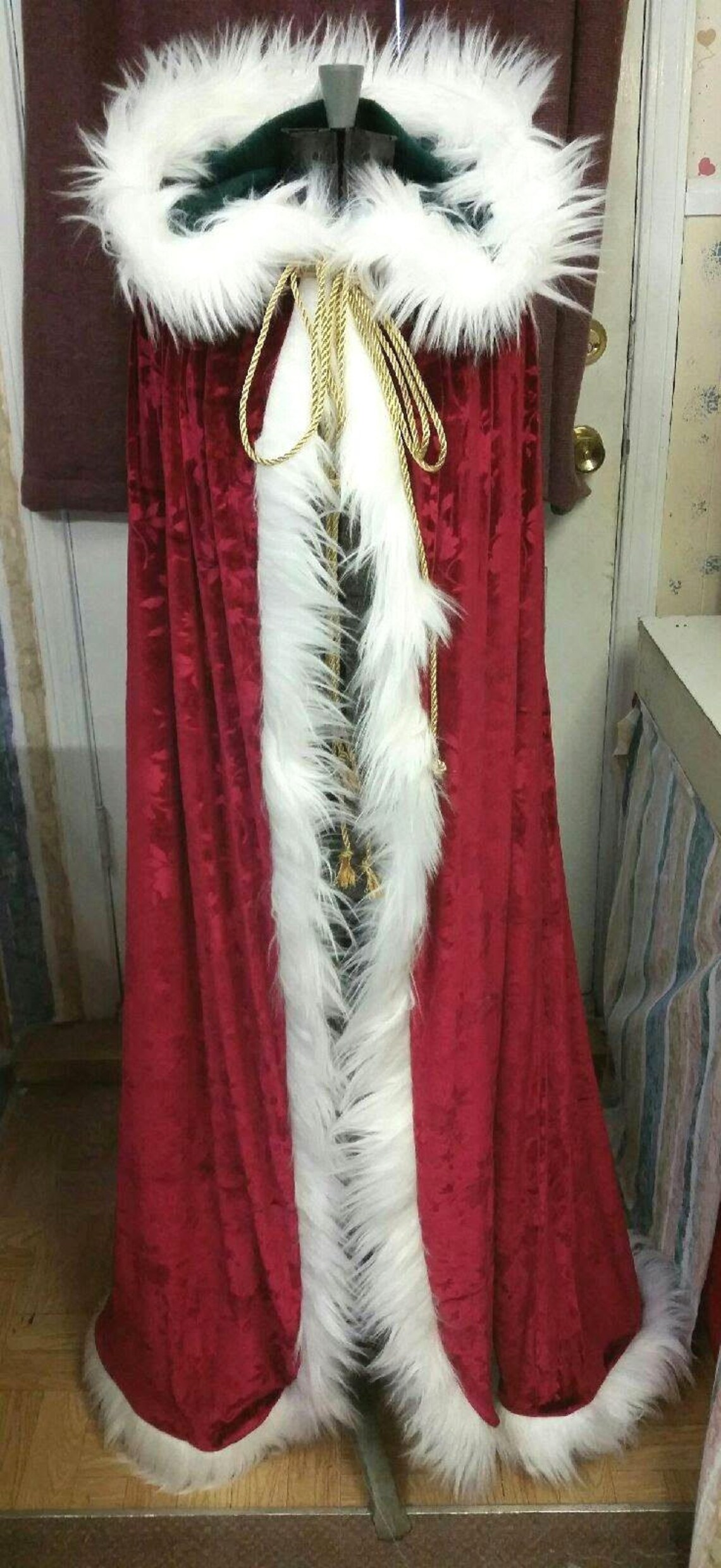 Fleece Lined Custom Fantasy Cloak With Extra Large Hood Santa - Etsy
