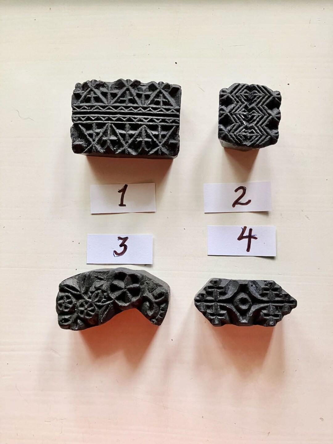 Indian Wood Blocks Hand Carved Wooden Printing Blocks Woodblocks ...