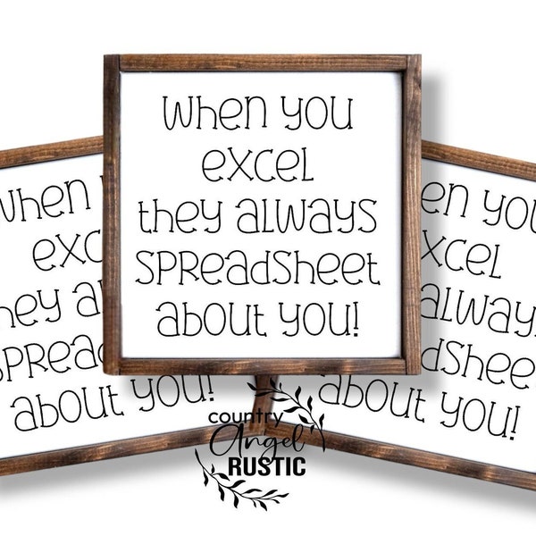 Signs About Spreadsheets - Etsy