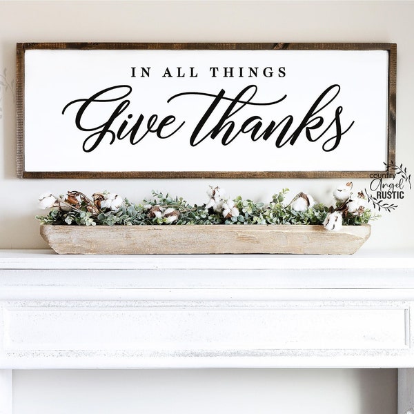 Give Thanks Sign - Etsy