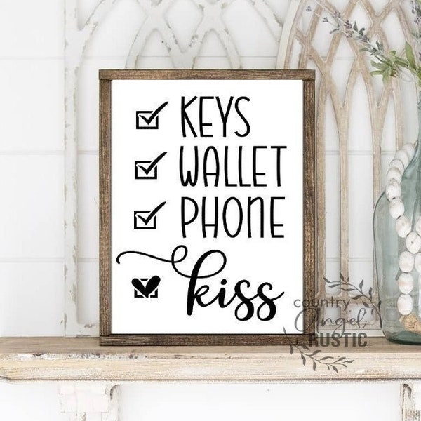 Keys Phone Wallet Sign - Etsy
