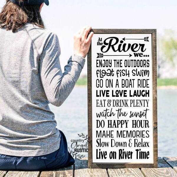 River Sign - Etsy